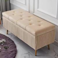 China Custom Luxury Leather Footstool Ottoman Design Bed End Stool For Hotel Bedroom for sale