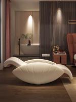 China Hotel Master Bedroom Sofa Chair Beauty Chair Hotel Bedroom Shell Lazy Rocking Chair for sale