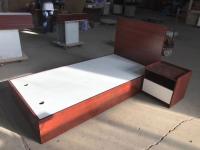 China Custom Commercial Upholstered Storage Bed Solid Wood For Hotel Villa Home for sale