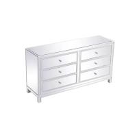 China Custom Modern Luxury Display Cabinets With 6 Dawers Mirror Facet Dresser for sale