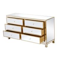 China Custom Modern Luxury Display Cabinets With 6 Dawers Mirror Facet Dresser for sale