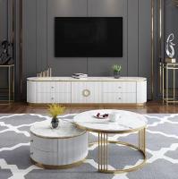 China Villa Hotel  TV Cabinets Modern Living Room Furniture Stainless Steel LCD TV Console for sale