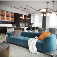 China Customized Luxury Hotel Furniture Modern Genuine Leather Sofa for sale