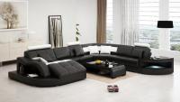 China Custom Luxury Hotel Furniture Regal Elegance  Antique Reclining Leather Sofa Bed Sectional for sale