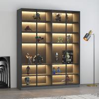 China Modern Light Living Room Furniture Wine Cabinet Display Stainless Steel for sale