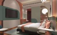 China High-End Interior Concept Double Bed Wooden Furniture Custom Hotel Furniture for sale