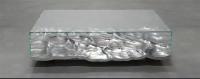 China Luxury Black Marble Tempered Glass Coffee Table Furniture For Hotel for sale