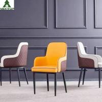 China Customized Long Lasting Luxury Hotel Furniture Reception Leather Chairs for sale