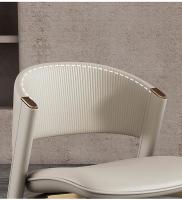 China Luxury Hotel Restaurant Furniture Genuine Leather Dining Chair for sale