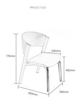 China Luxury Hotel Restaurant Furniture Genuine Leather Dining Chair for sale