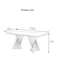 China Premium Hotel Restaurant Furniture Modern Art Natural Marble Metal Base Dining Table for sale