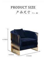 China 4 Star Luxury Hotel Furniture Single Metal Frame Hotel Leisure Chair for sale
