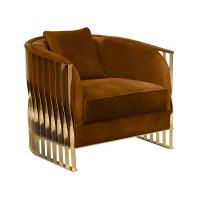 China 4 Star Luxury Hotel Furniture Single Metal Frame Hotel Leisure Chair for sale