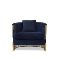 China 4 Star Luxury Hotel Furniture Single Metal Frame Hotel Leisure Chair for sale