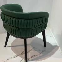 China Modern Hotel Restaurant Furniture Genuine Leather Metal Dining Chair for sale