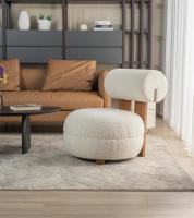 China Light Luxury Hotel Furniture Creative Living Room Solid Wood Single Lazy Sofa for sale