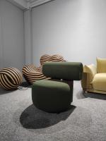 China Light Luxury Hotel Furniture Creative Living Room Solid Wood Single Lazy Sofa for sale