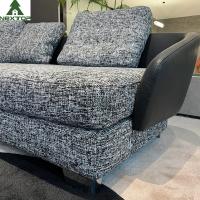 China Luxury Hotel Lobby Reception Modular Sofa Set High End Villa Fabric Grey Linen Sofa for sale