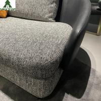 China Luxury Hotel Lobby Reception Modular Sofa Set High End Villa Fabric Grey Linen Sofa for sale