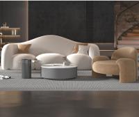 China Creative Curved Living Room Sofa Luxury Modern Reception Guest Sofa for sale