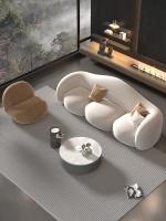 China Creative Curved Living Room Sofa Luxury Modern Reception Guest Sofa for sale