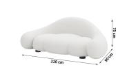 China Creative Curved Living Room Sofa Luxury Modern Reception Guest Sofa for sale