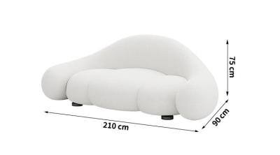 China Creative Curved Living Room Sofa Luxury Modern Reception Guest Sofa for sale