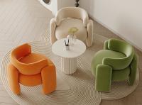 China Durable N Folded Hotel Lobby Furniture Curved Single Leisure Chair for sale