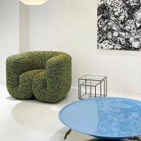 China 100*85*75 cm Hotel Lobby Furniture Fabric U Shaped Creative Single Leisure Chair for sale
