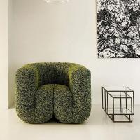 China 100*85*75 cm Hotel Lobby Furniture Fabric U Shaped Creative Single Leisure Chair for sale