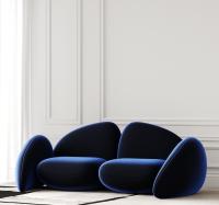 China Italian Creative Modelling Hotel Lobby Furniture Fabric 2 Person Sofa for sale