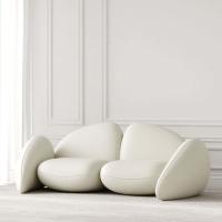 China Italian Creative Modelling Hotel Lobby Furniture Fabric 2 Person Sofa for sale