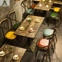 China Large Retro Metal Cafe Restaurant Chair Sofa Set Economic Industrial Hotel Bar Shop for sale
