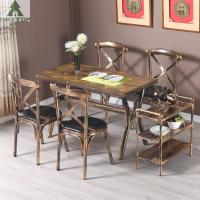 China Large Retro Metal Cafe Restaurant Chair Sofa Set Economic Industrial Hotel Bar Shop for sale