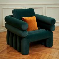 China Living Room Velvet Single Lounge Sofa Chair Italian Minimalist Hotel Furniture for sale