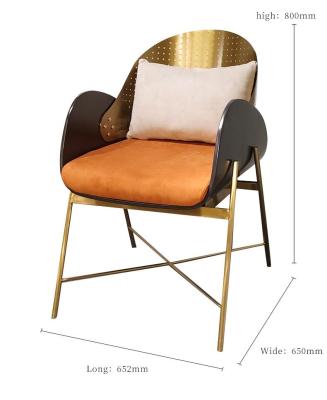 China Creative Custom Stainless Steel Dining Chair For Office Building for sale
