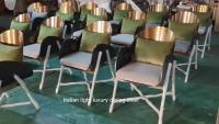 China Creative Custom Stainless Steel Dining Chair For Office Building for sale