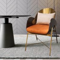 China Creative Custom Stainless Steel Dining Chair For Office Building for sale