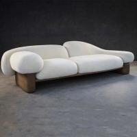 China Italian Minimalist Hotel Lobby Furniture Nordic Fabric Cloud Shape Light Luxury Curved Sofa for sale