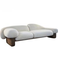 China Italian Minimalist Hotel Lobby Furniture Nordic Fabric Cloud Shape Light Luxury Curved Sofa for sale