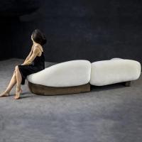 China Italian Minimalist Hotel Lobby Furniture Nordic Fabric Cloud Shape Light Luxury Curved Sofa for sale