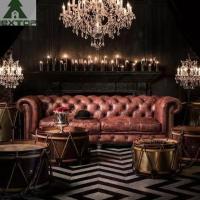 China Customization Pub Table Chairs Combination Metal Leisure Drinks Table Fabric Sofa Card Seat for sale