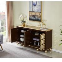 China European Neoclassical Hotel Room Cabinets Solid Wood Living Room Against The Wall Storage Cabinet for sale