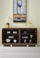 China European Neoclassical Hotel Room Cabinets Solid Wood Living Room Against The Wall Storage Cabinet for sale