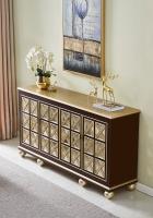 China European Neoclassical Hotel Room Cabinets Solid Wood Living Room Against The Wall Storage Cabinet for sale