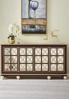 China European Neoclassical Hotel Room Cabinets Solid Wood Living Room Against The Wall Storage Cabinet for sale
