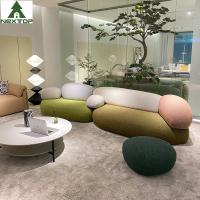 China Cobblestone Design Fabric Sofa Set Combination Living Room Lobby Pebble Sofa for sale