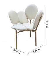 China Nordic Hotel Restaurant Furniture Dining Room Petal Shaped Stainless Steel Minimalist Dining Chair for sale