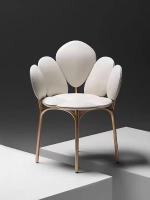 China Nordic Hotel Restaurant Furniture Dining Room Petal Shaped Stainless Steel Minimalist Dining Chair for sale