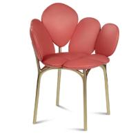 China Nordic Hotel Restaurant Furniture Dining Room Petal Shaped Stainless Steel Minimalist Dining Chair for sale